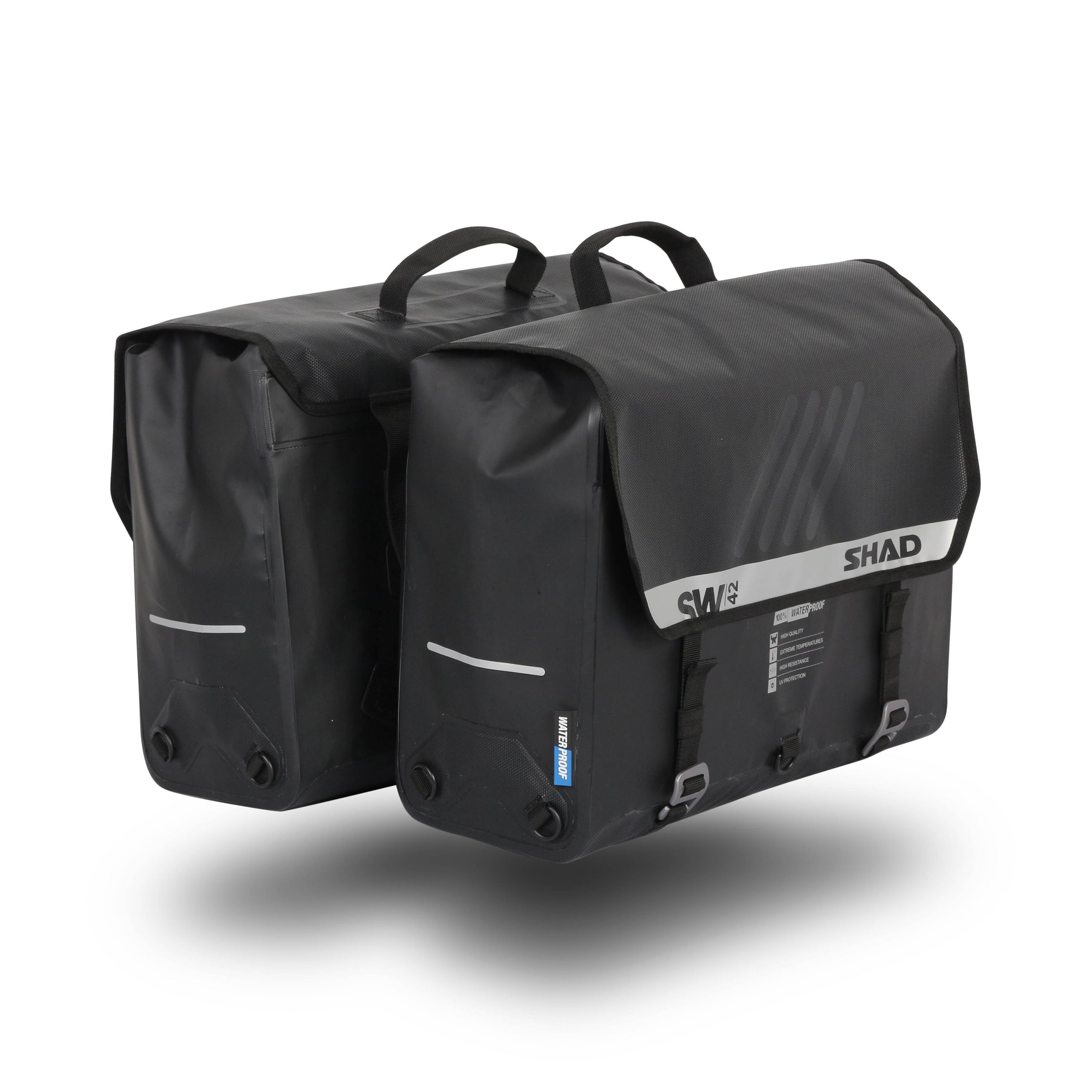 SHAD SW42 Waterproof Saddlebags – 50L Motorcycle Storage | SHAD USA