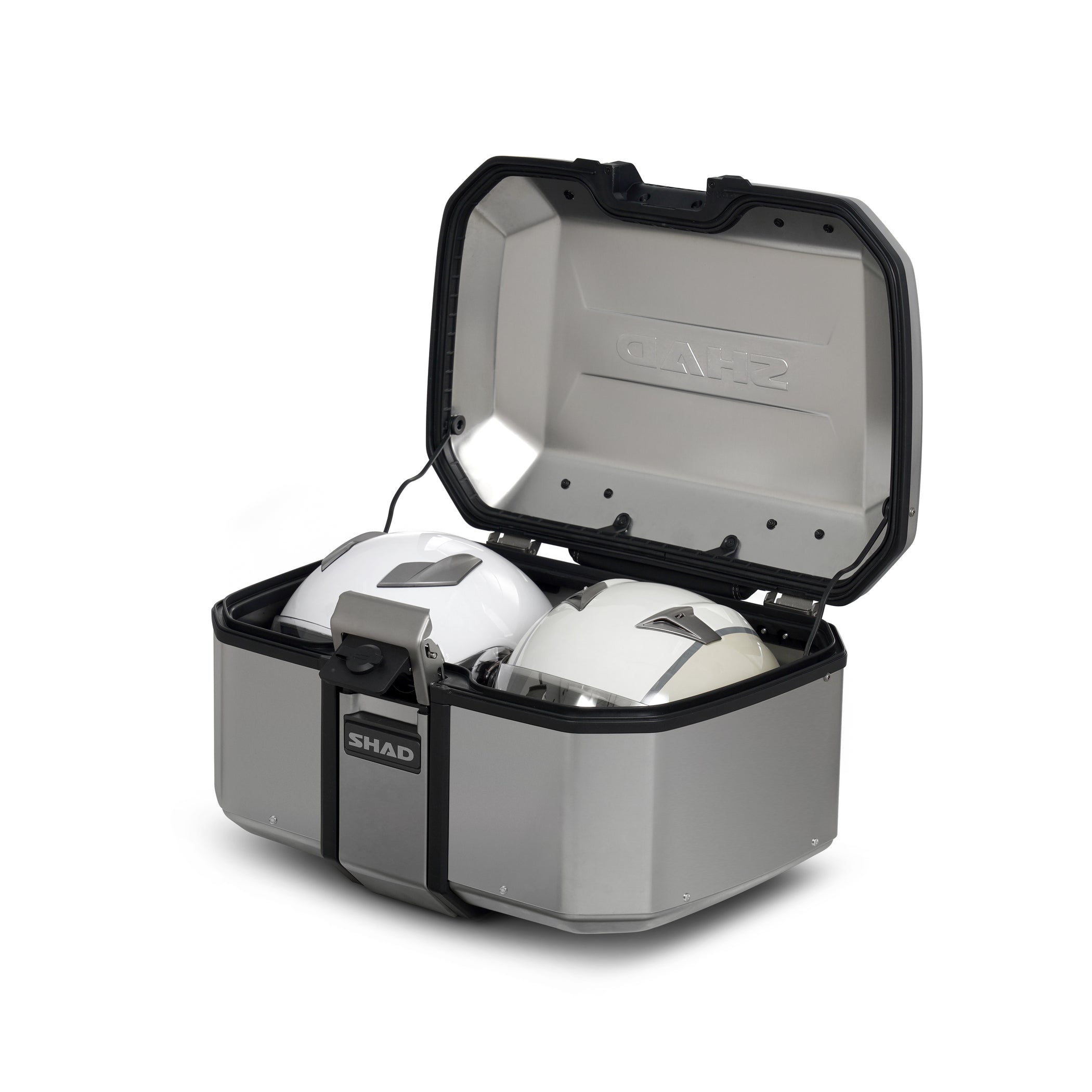 SHAD TERRA TR55 Silver Aluminum Top Case (2) Helmets | SHAD — SHAD USA